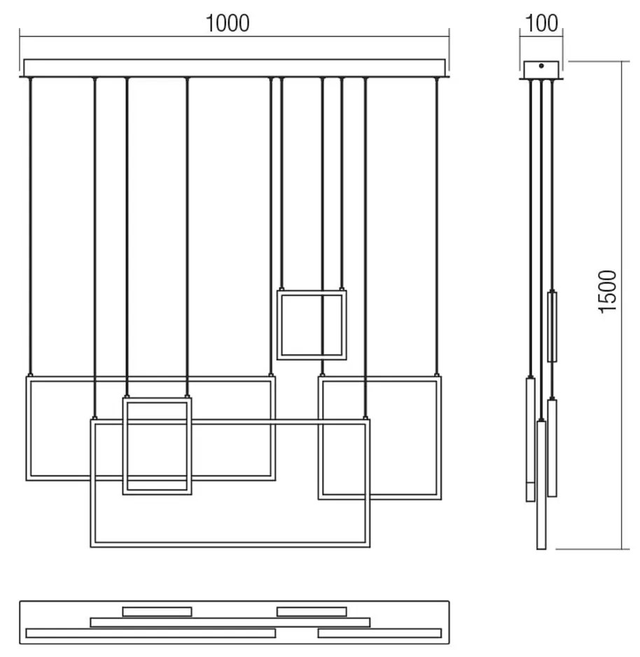 Smarter 01-2316 závěsné LED svítidlo Plana, matně bílá, 80W, 3000K, 100cm