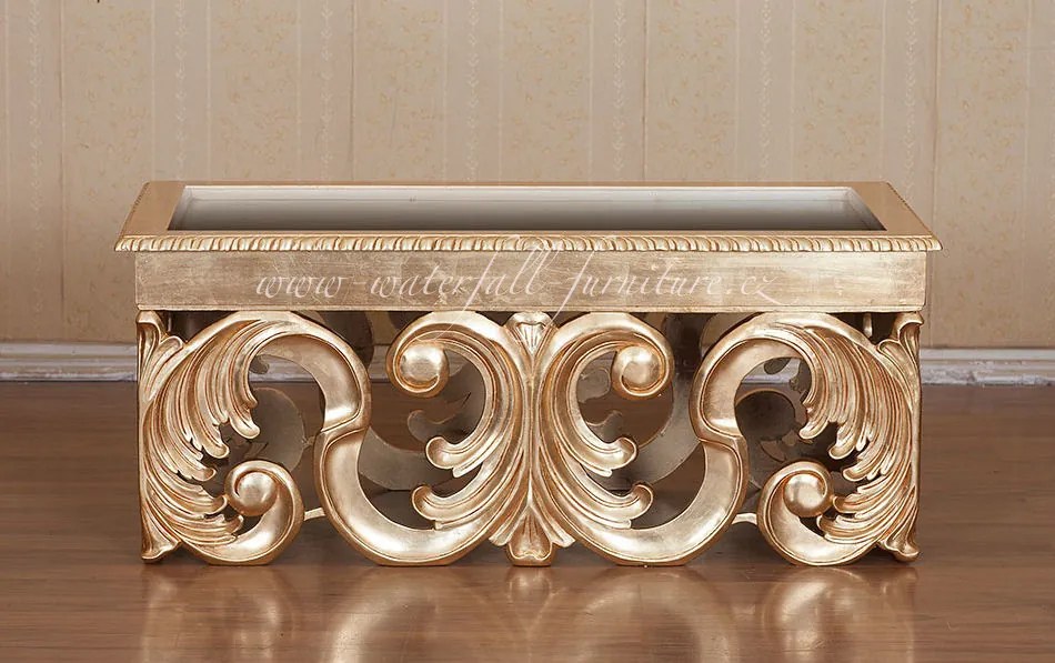 Luxusní zlatý konferenční stolek