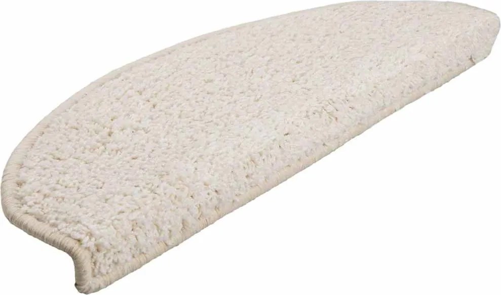 Schodové rohože 10 ks 65 x 21 x 4 cm bílé, půlkulaté, velké 149811