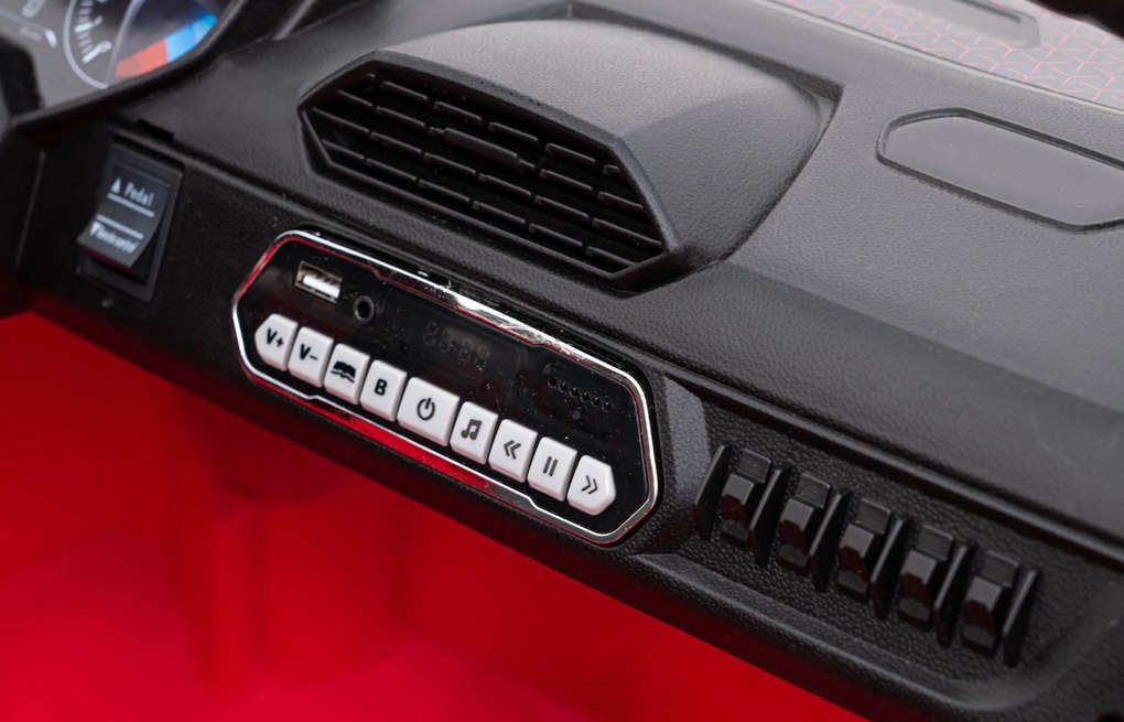 Ramiz Elektrická bugina Racing 5 pro děti červená + motory 2x200W + dálkové ovládání + LED audio + pomalý start