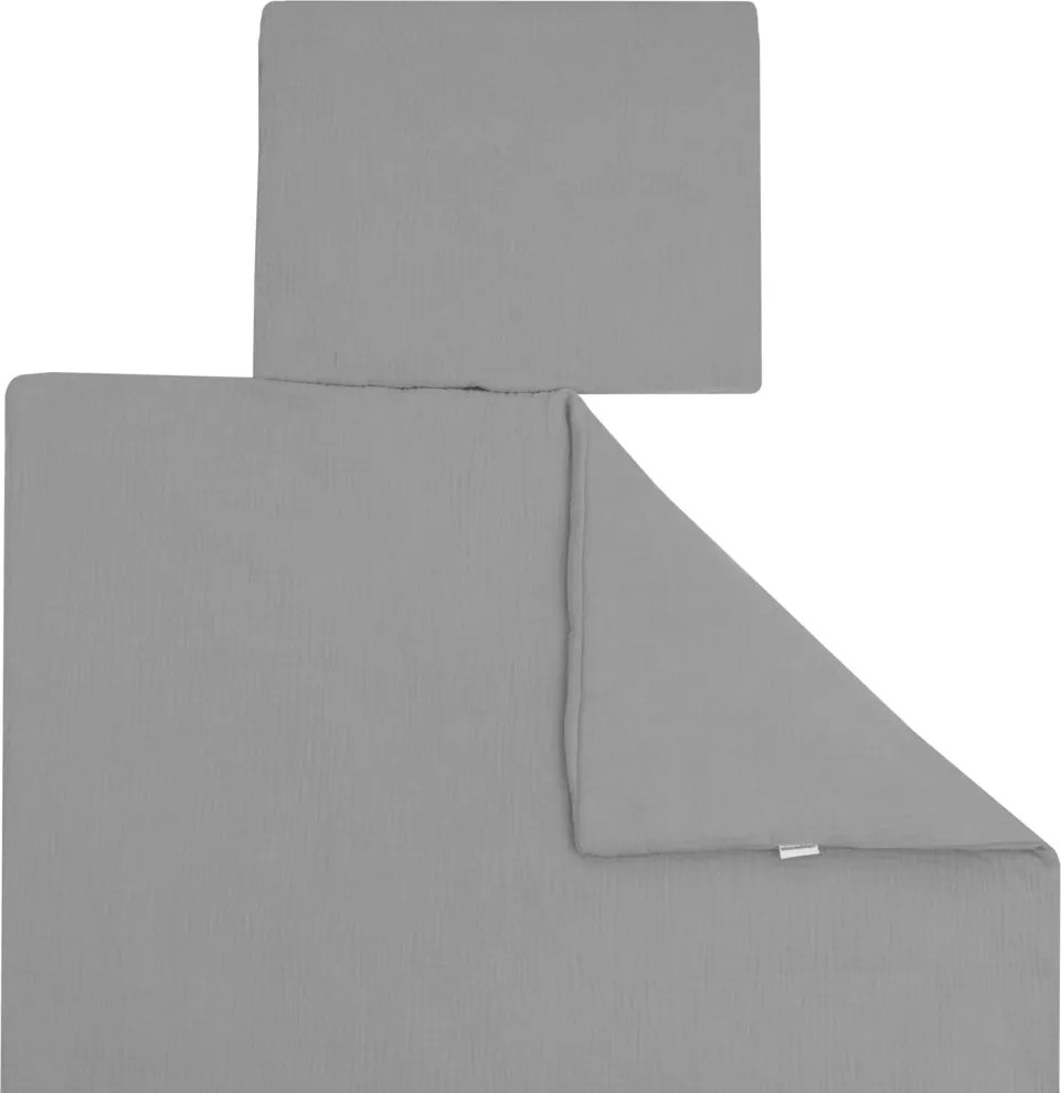 Mušelínový set s výplní New Baby 80x70 cm šedý