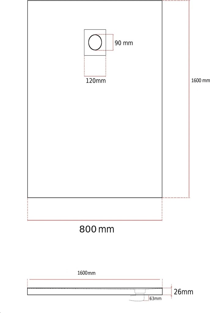 Gamma Erga Oldaf, SMC obdélníková sprchová vanička 160 x 80 cm, bílá matná, ERG-GMA-OL-80160