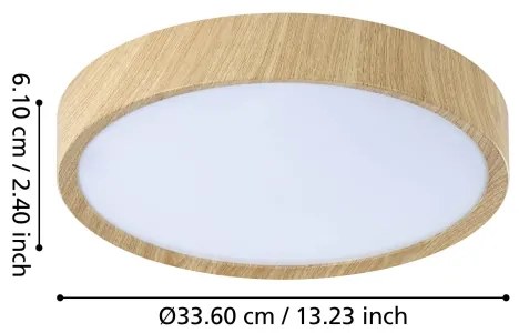 Eglo 901126-LED Koupelnové stropní svítidlo MUSURITA LED/14,6W/230V IP44 béžová