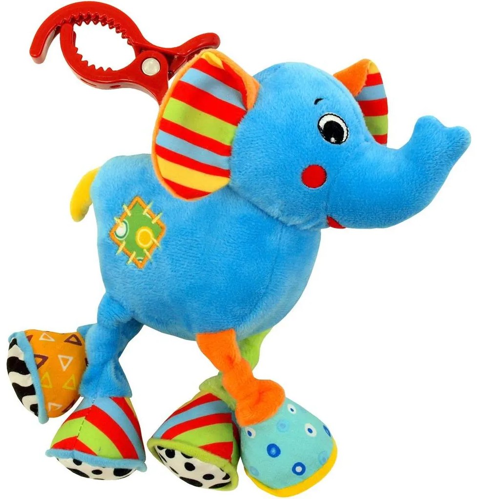 Dětská plyšová hračka s vibrací Baby Mix sloník Modrá