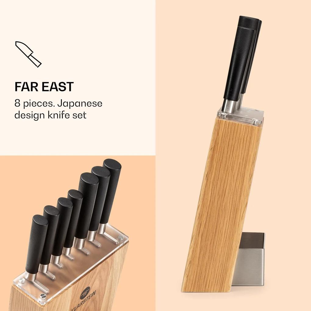 Kitano, 8dílná sada nožů s blokem, 7 nožů, ocel luxusní dřevěný blok
