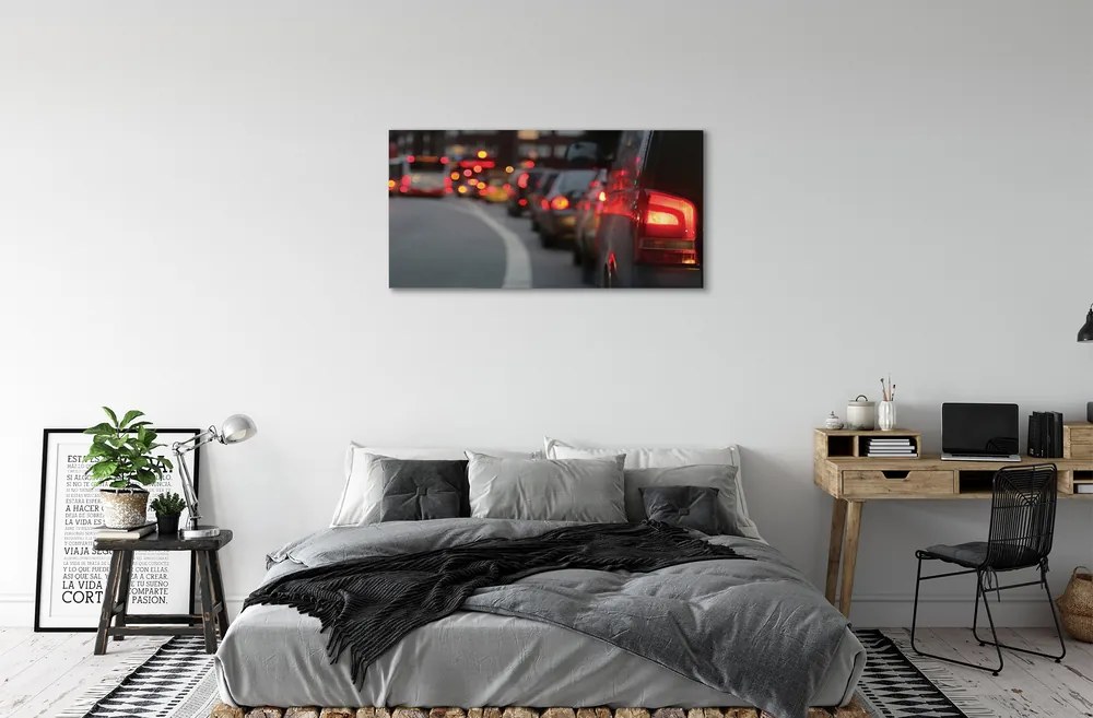 Obrazy na plátně Auta Cork City pouliční osvětlení 140x70 cm