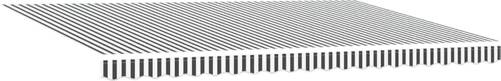 Automatická zatahovací markýza antracitová a bílá 500 x 300 cm 3310237