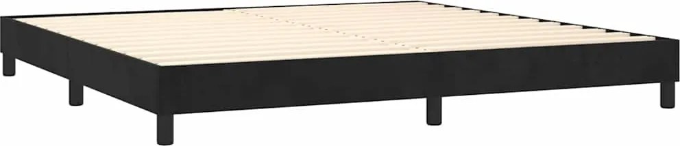 Box spring postel s matrací černá 200x200 cm samet 3141385
