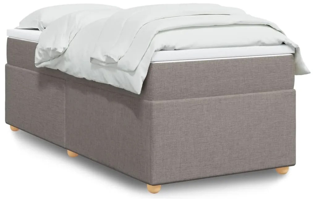 Box spring postel s matrací taupe 100 x 200 cm textil 3285356