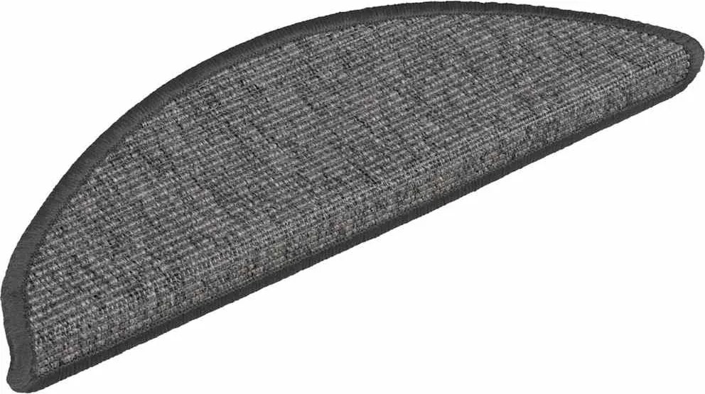 Schodové rohože 15 ks 56 x 17 x 3 cm béžovo-šedé, půlkulaté 326894