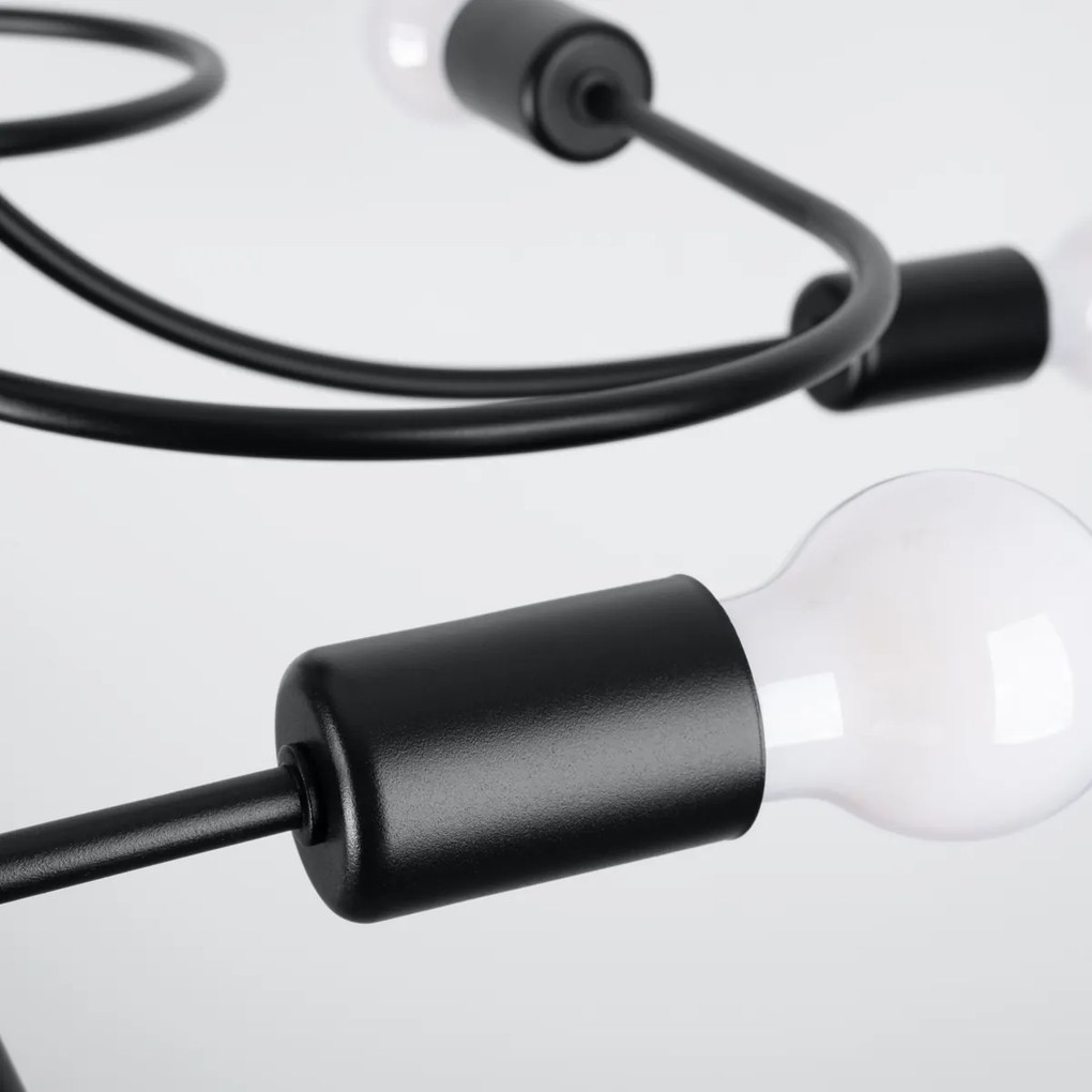 Sollux Lighting Lustr LEVAR 8 černý