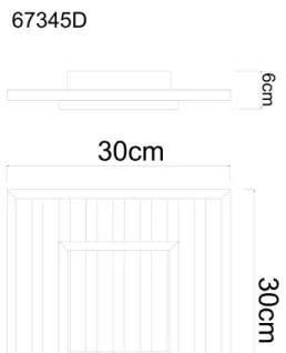 Globo 67345D - LED Stropní svítidlo WOODY LED/18W/230V 3000K 30x30 cm