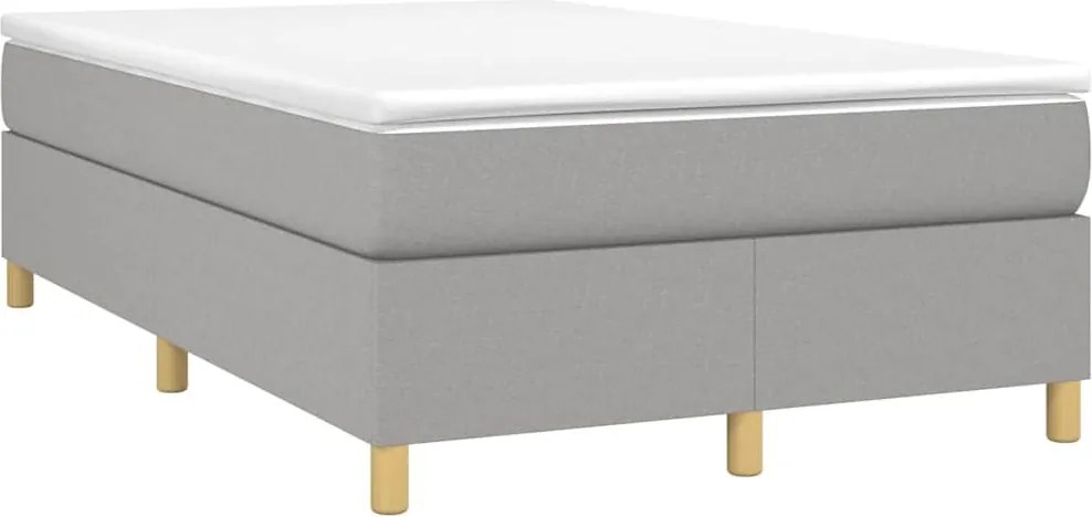 Rám postele s boxspringem světle šedá 120 x 200 cm textil 3120945