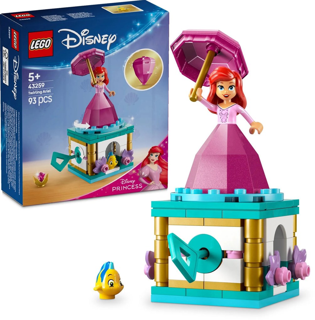 Lego - disney princess 43259 točící se ariel 5702017814483