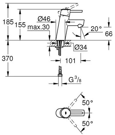 Grohe Concetto Baterie umyvadlová DN 1 3224010E