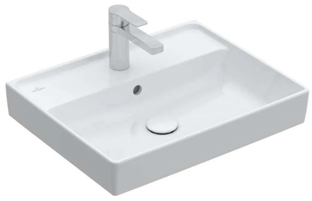 Villeroy & Boch Collaro - Umyvadlo 60x47 cm, s přepadem, otvor pro baterii, alpská bílá 4A336001
