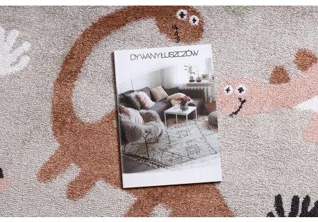 Dywany Luszczow Dětský kusový koberec FUN Dino, dinosauři béžová Rozměr koberce: 120 x 170 cm