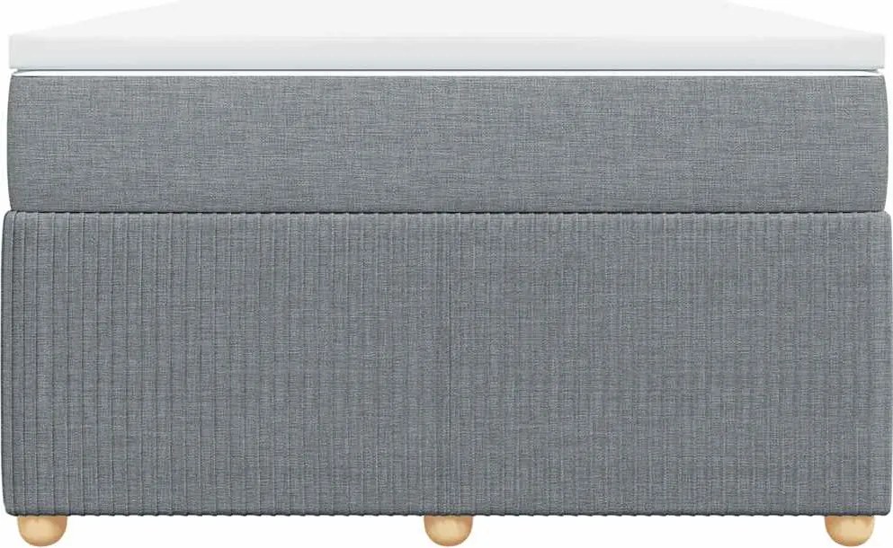 Box spring postel s matrací světle šedá 120 x 200 cm textil 3285560