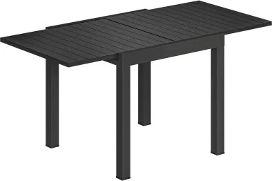 Outsunny vysouvací zahradní a jídelní stůl pro venkovní použití, 160x80 cm, černý