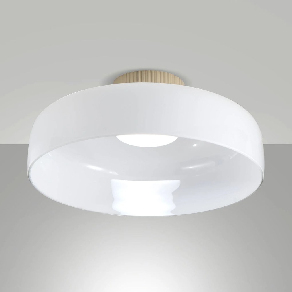 Fabas luce Fabas Lunar, bílé stropní svítidlo, 1x26W LED 3CCT 2700/3000/4000K krokové stmívání, prům. 42cm