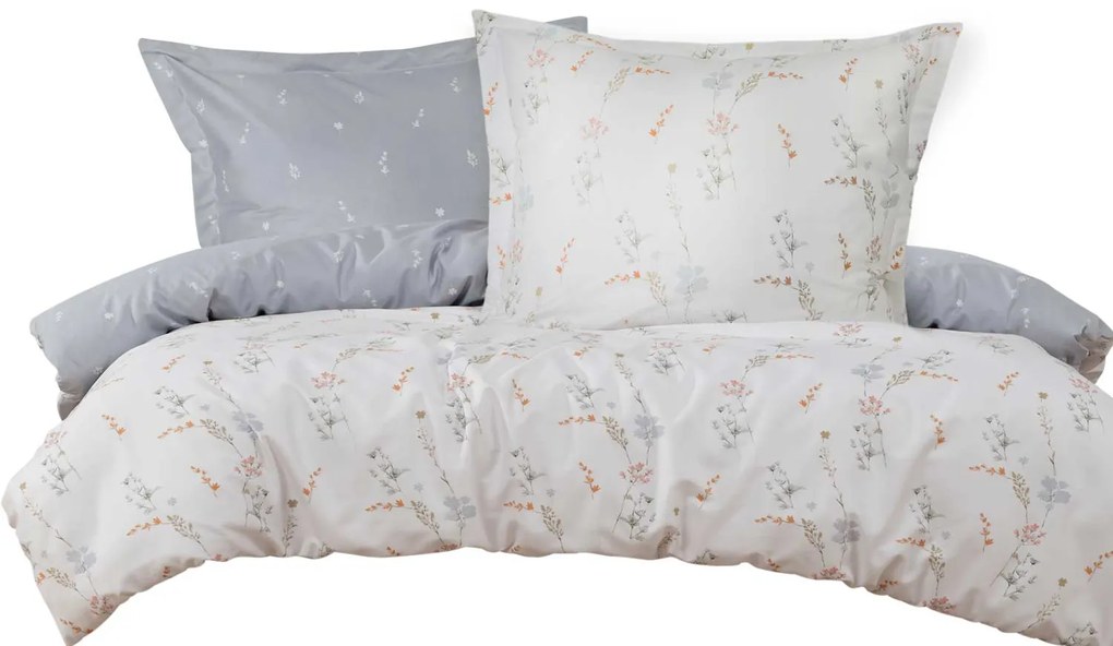 SATÉNOVÉ POVLEČENÍ LUXURY PREMIUM VITALE 200X220 CM, 2KS 70X80 CM KVĚTY