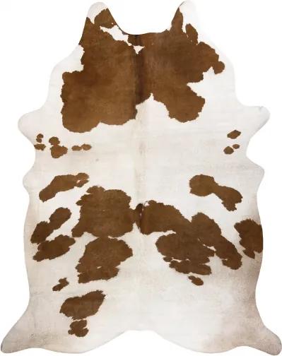 Koberec imitace kůže Kráva G5069-2 bílá-braz - 100x150 cm | BIANO