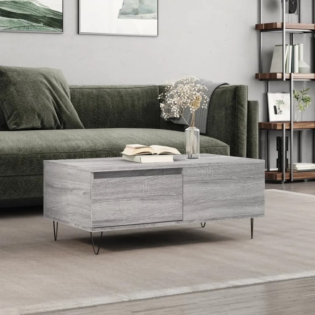 vidaXL Konferenční stolek 90 x 50 x 36,5 cm kompozitní dřevo [830809] Barva: Betonová šedá