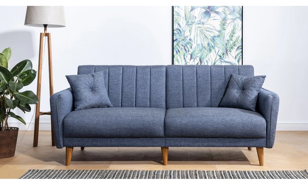 Atelier del sofa Rozkládací pohovka AQUA tmavě modrá 202 cm 867UNQ1314