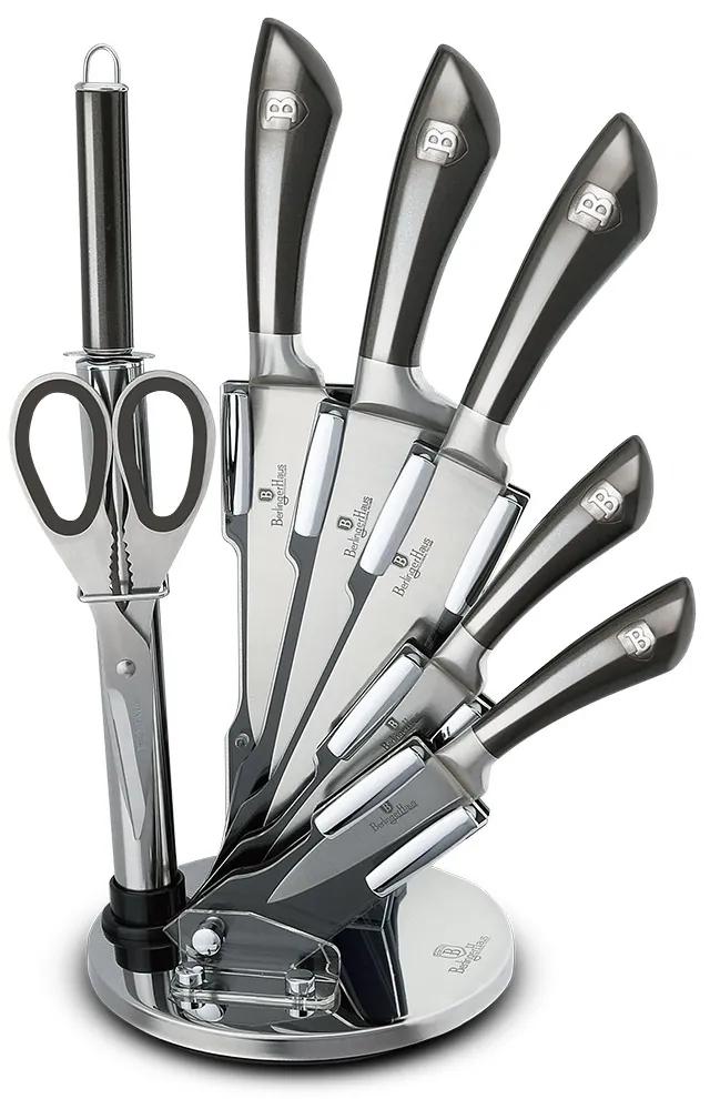 BERLINGERHAUS Sada nožů ve stojanu 8 ks nerez Carbon Metallic Line BH-2110