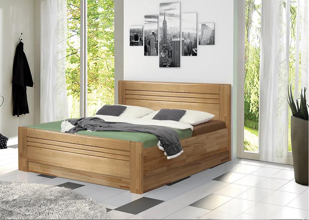 Vykona Jola Lux výklop postel Moření: č.18 šedá - jádr. buk průběžný, Výklop: čelní, Rozměr: 180 x 200 cm