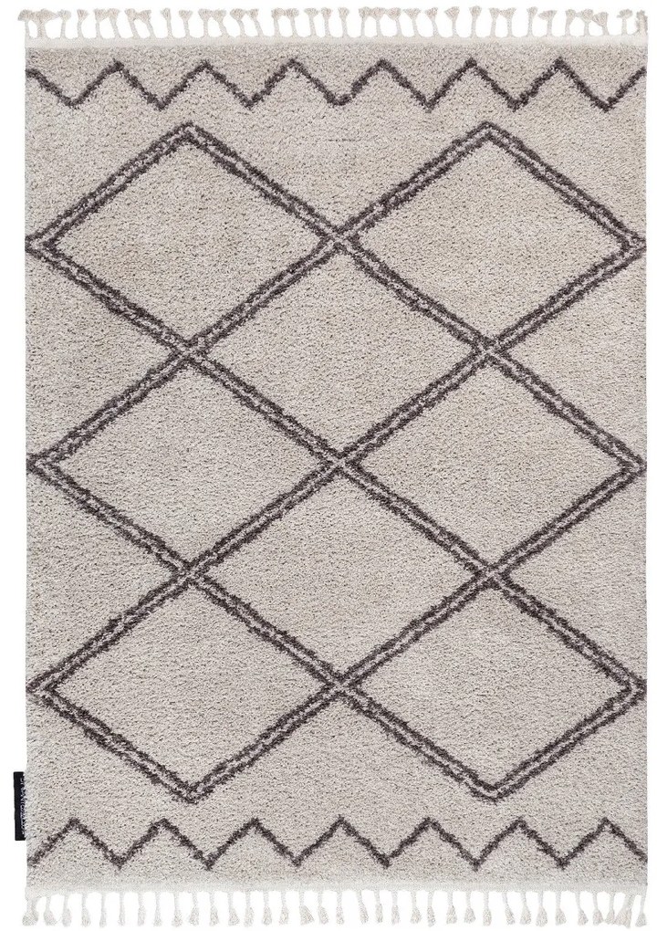 Dywany Łuszczów, Kusový koberec Berber Asila B5970 cream and brown, 180x270, béžová, obývací pokoj