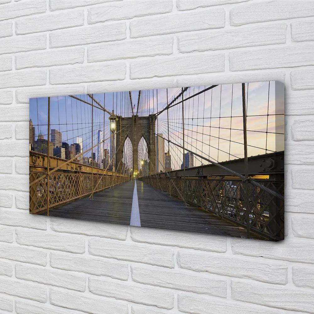 Obrazy na plátně Sloupec most slunce 100x50 cm