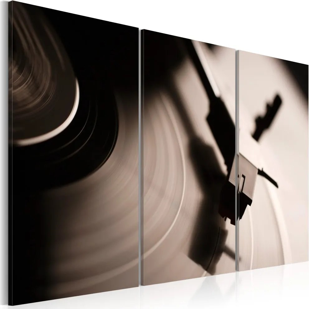 Obraz na plátně Bimago - Stylový gramofon 60x40 cm