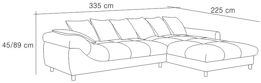 Casarredo - Komfort nábytek Rohová sedací souprava BORMIO,výběr látek SK1 | potah: aura 5,Umístění rohu: roh na pravé straně (viz obrázek)