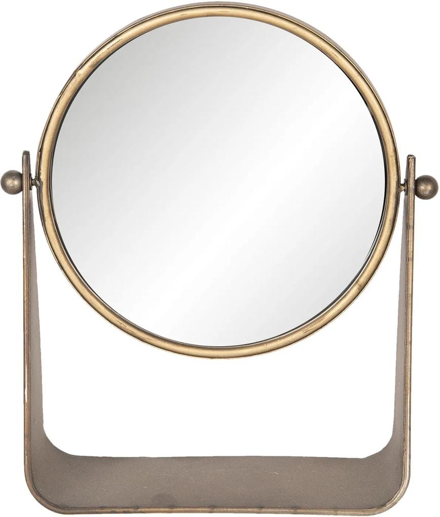 Zlaté kosmetické zrcadlo Antik - 30*10*36 cm | BIANO