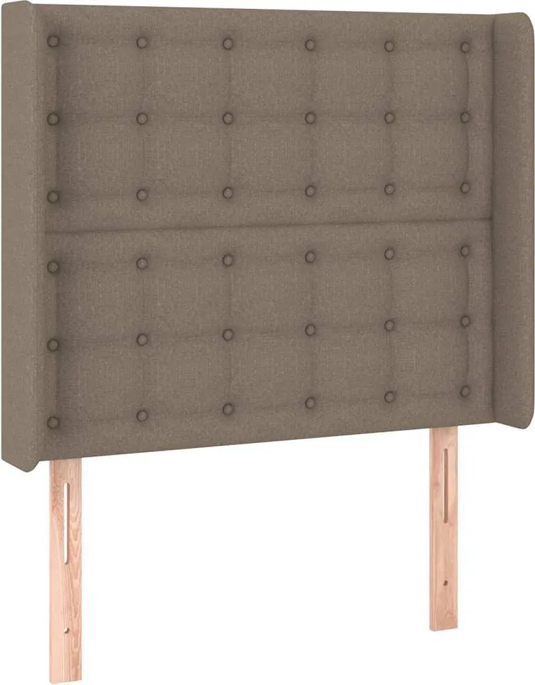 Box spring postel s matrací taupe 90x200 cm textil 3132285
