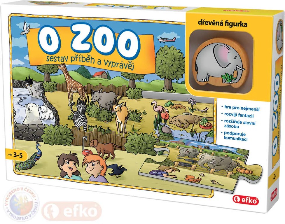 EFKO Baby Hra O ZOO puzzle vyprávěcí Skládej a vyprávěj příběhy ef54646