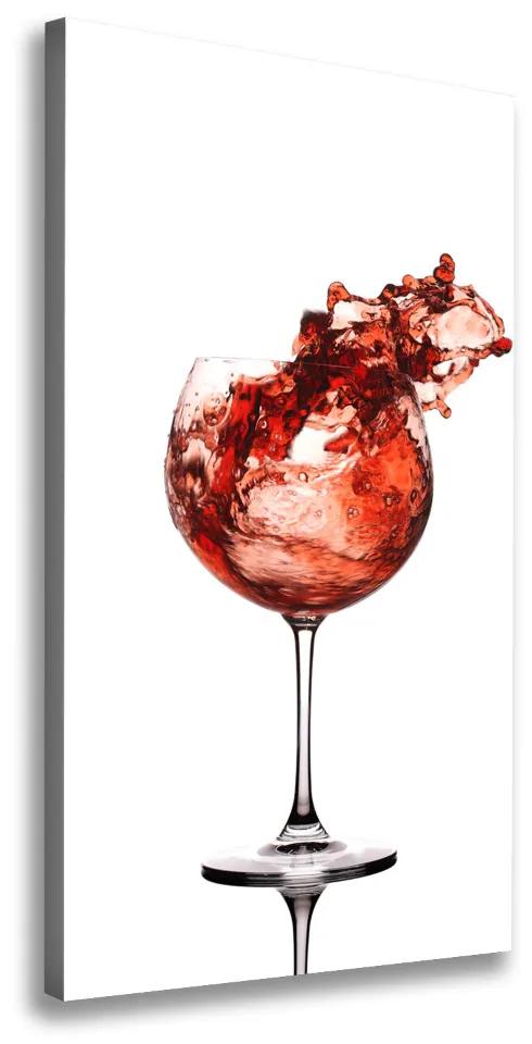 Wallmuralia Vertikální Foto obraz na plátně Sklenka vína 50x100