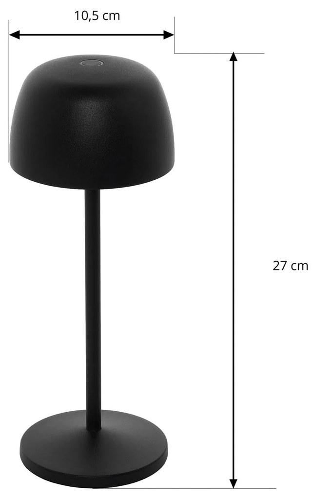 Nabíjecí stolní lampa LED Lindby Arietty, černá