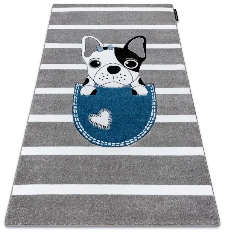 Dywany Łuszczów, Dětský kusový koberec Petit Bulldog grey, 160x220, šedá, dětský pokoj