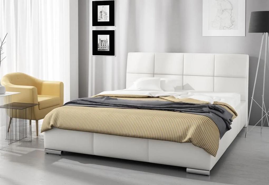Čalouněná postel MONICA + matrace DE LUX, 140x200, madryt 912