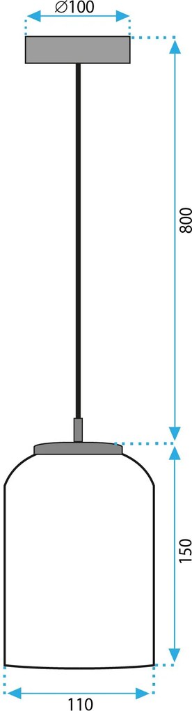 Toolight Toolight, závěsné svítidlo 1xG9 APP1169-1CP, zlatá, OSW-40112