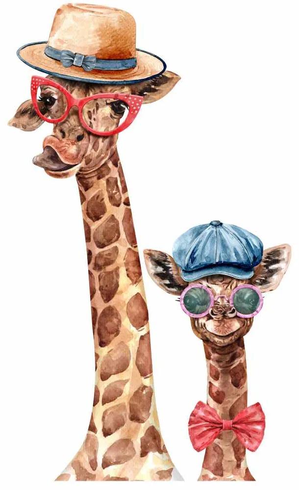Gario Dětská nálepka na zeď Giraffes - žirafy v kloboucích Rozměry: L