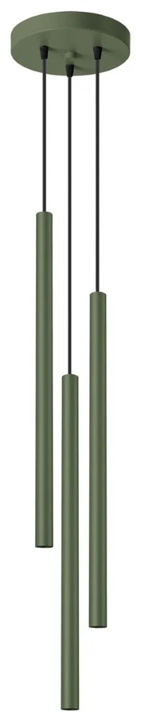 Sollux Lighting Závěsné svítidlo PASTELO 3P olivově zelené