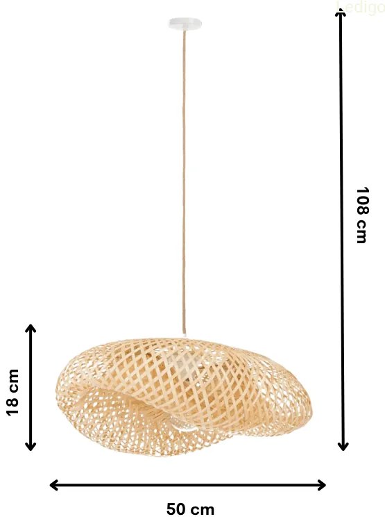 Bambusové závěsné světlo NUSA/50 cm