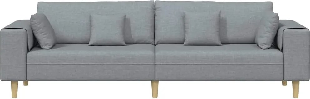Pohovka Světle šedá 250 x 77 x 76 cm textil 3335143