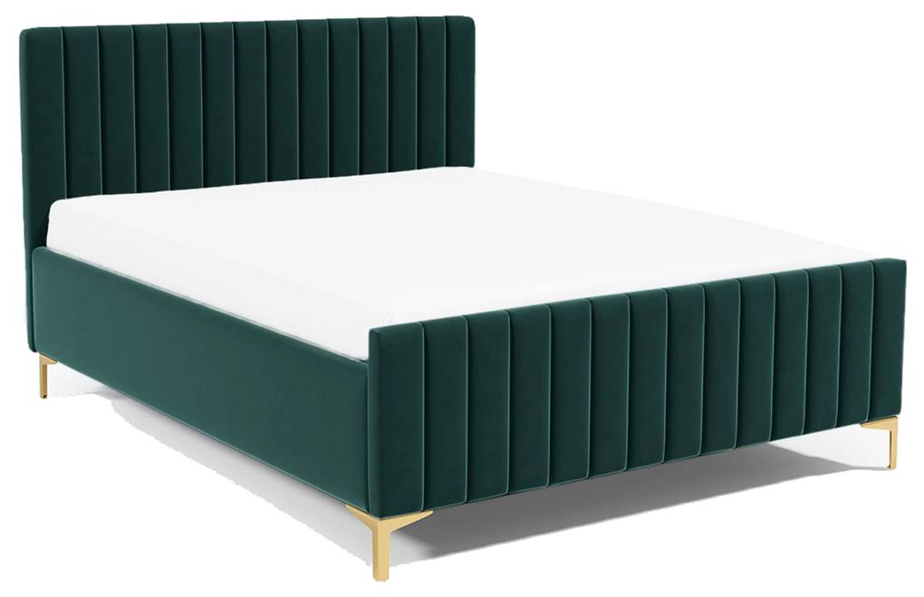 Eka Čalouněná postel SUTRA+ 140x200 cm Barva látky Trinity: (2307) Hnědá, Úložný prostor: Bez úložného prostoru