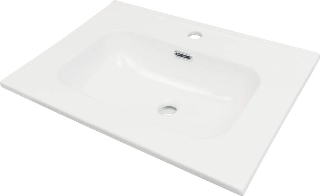 Deante Tubo, keramické umyvadlo na zapuštění 603x460x175mm, bílá lesklá, DEA-CTU_6U6W