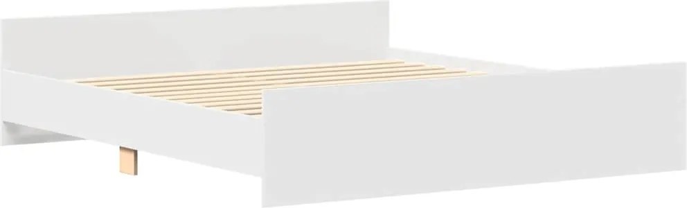 Rám postele s hlavovým a nožním čelem bílý 160 x 200 cm 3203761