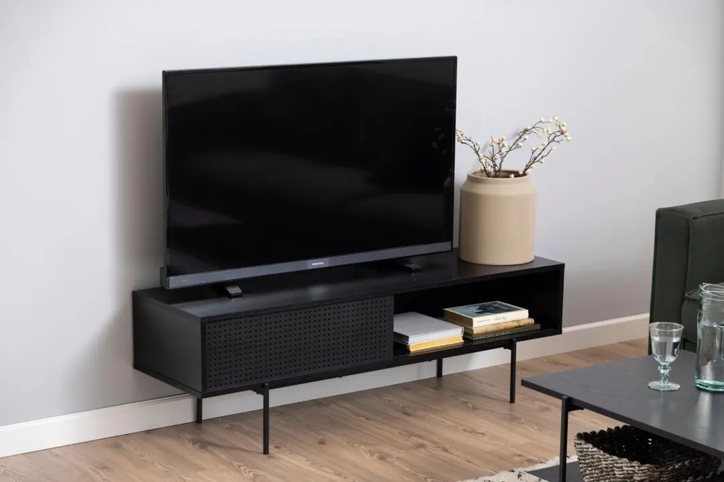 ACTONA TV stolek ANGUS černý 140x40 cm